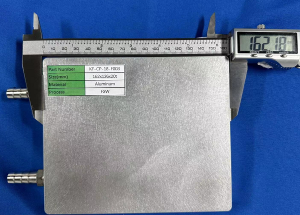 The liquid cooling plate is designed for cooling an 850W inverter and ...